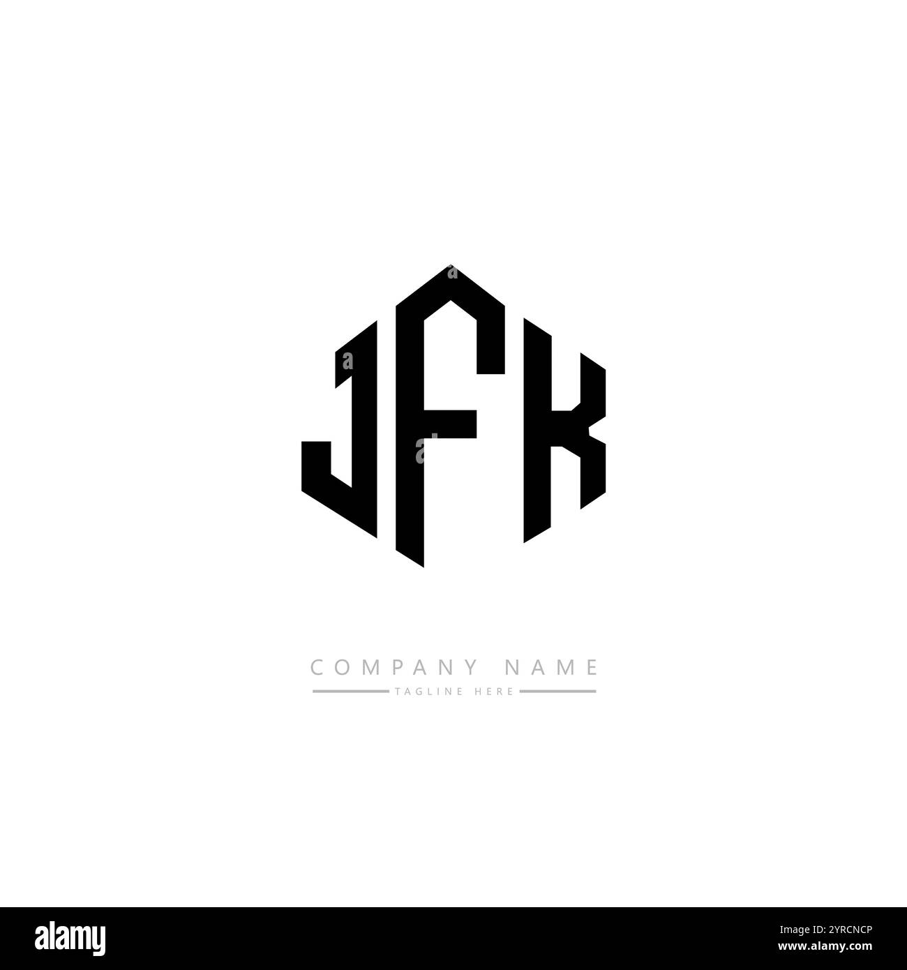 JFK letter logo design with polygon shape. JFK polygon and cube shape ...