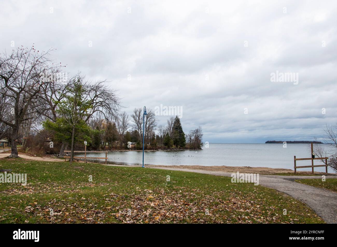 The beach at Innisfil Beach Park in Innisfil, Ontario, Canada Stock ...