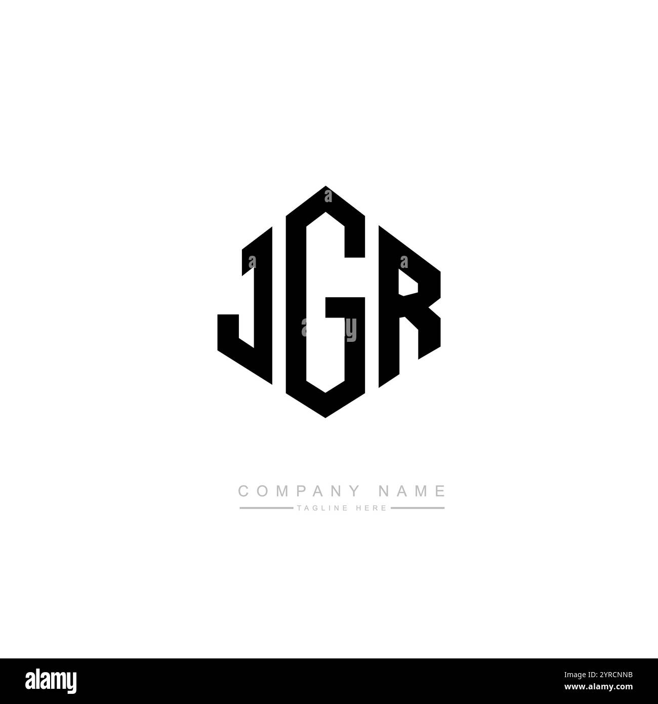 JGR letter logo design with polygon shape. JGR polygon and cube shape ...