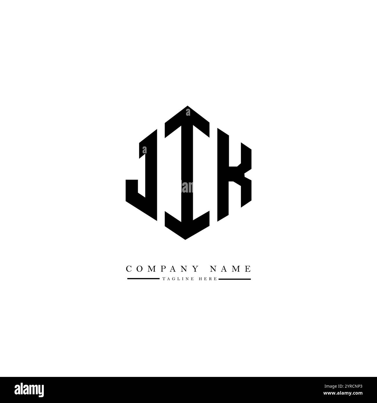 JIK letter logo design with polygon shape. JIK polygon and cube shape ...