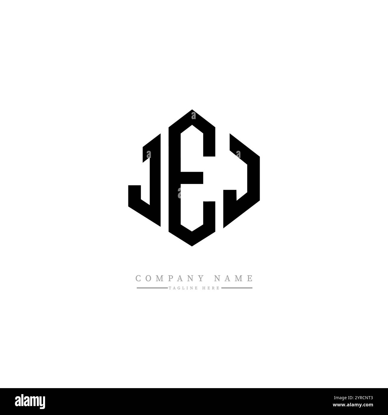 JEJ letter logo design with polygon shape. JEJ polygon and cube shape ...