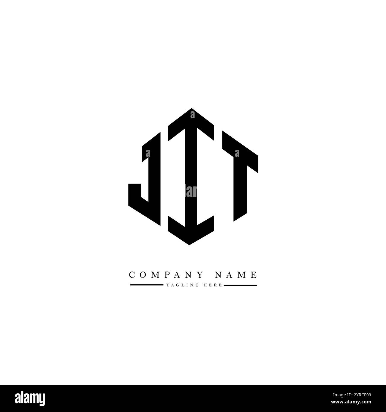 JIT letter logo design with polygon shape. JIT polygon and cube shape ...