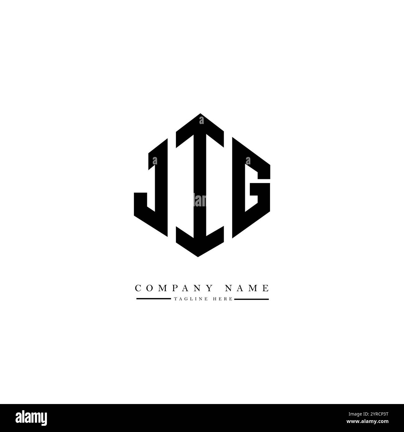 Jig Letter Logo Design With Polygon Shape Jig Polygon And Cube Shape