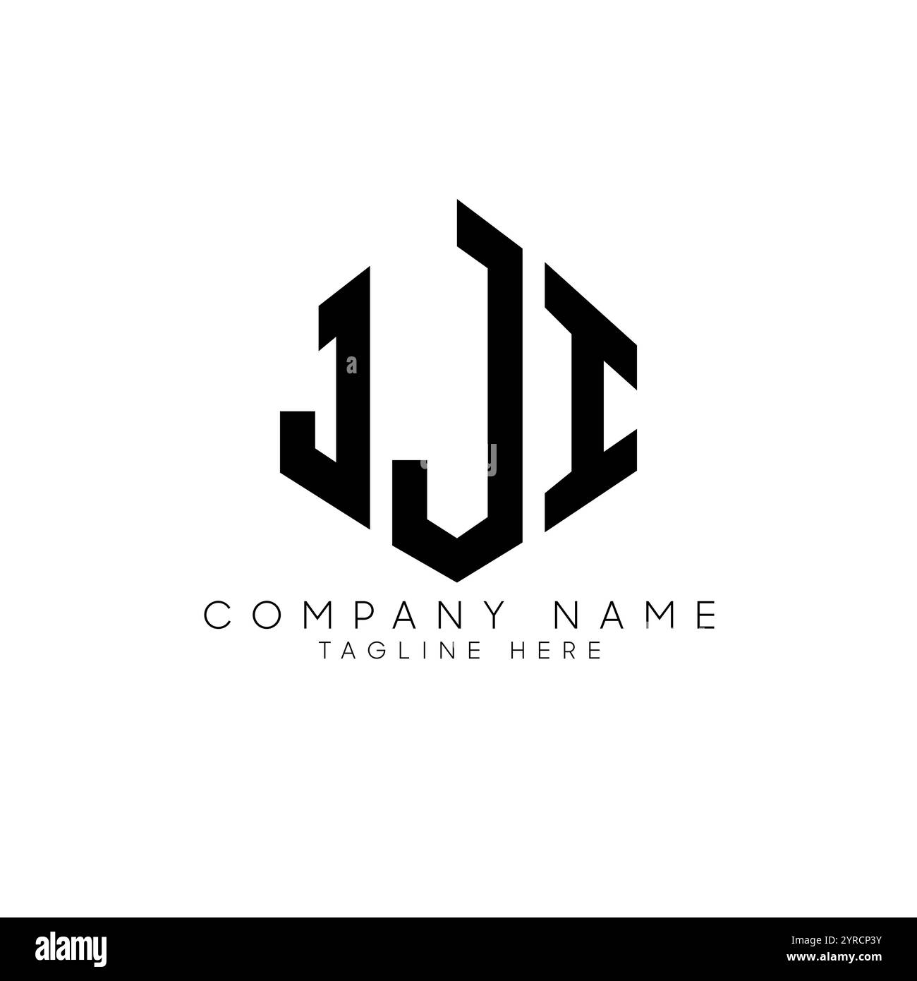 JJI letter logo design with polygon shape. JJI polygon and cube shape ...