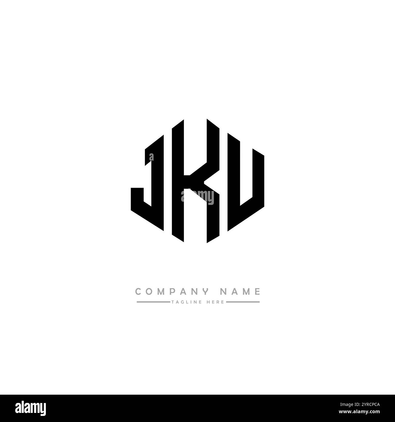 JKU letter logo design with polygon shape. JKU polygon and cube shape ...