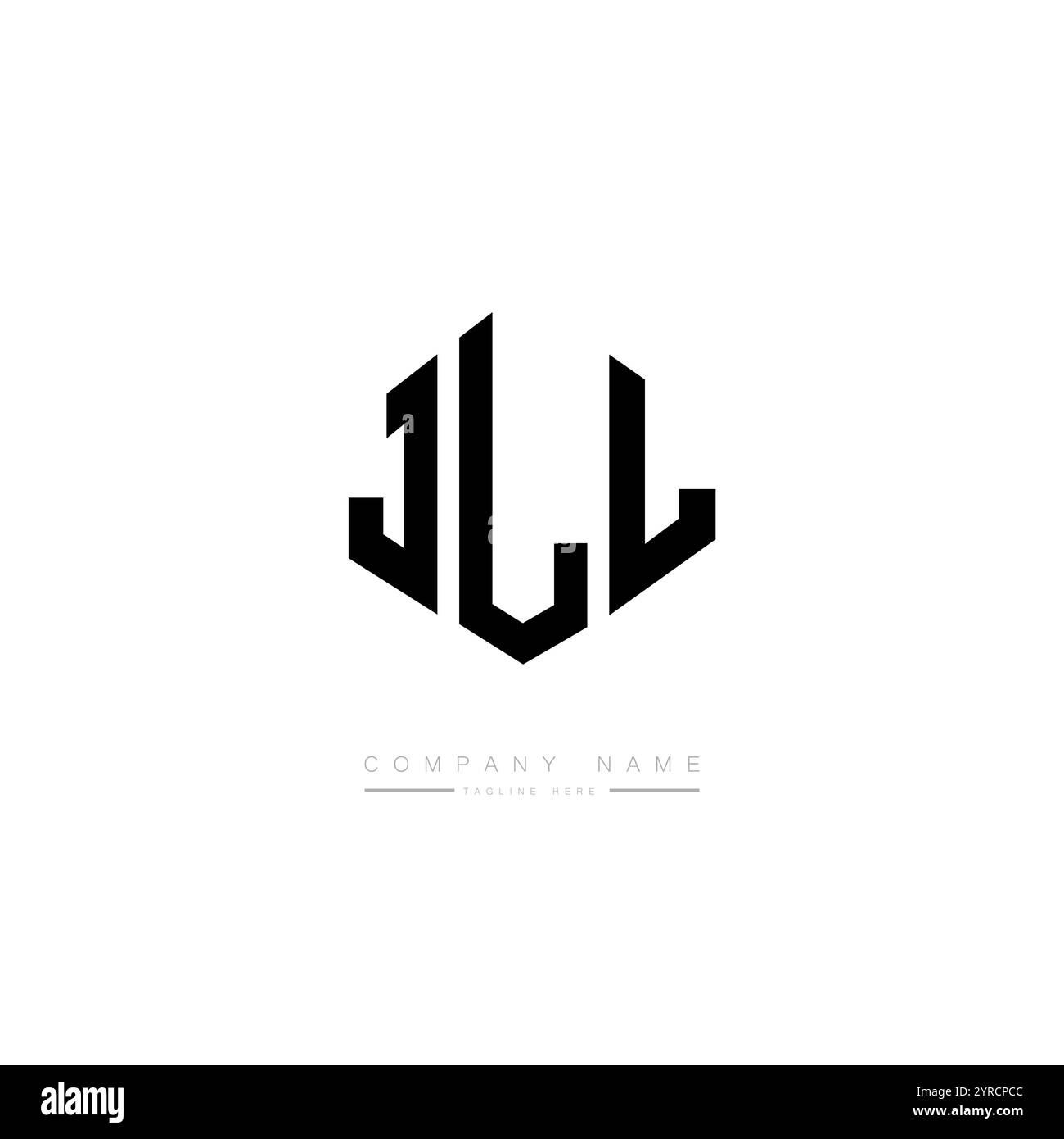 JLL letter logo design with polygon shape. JLL polygon and cube shape ...