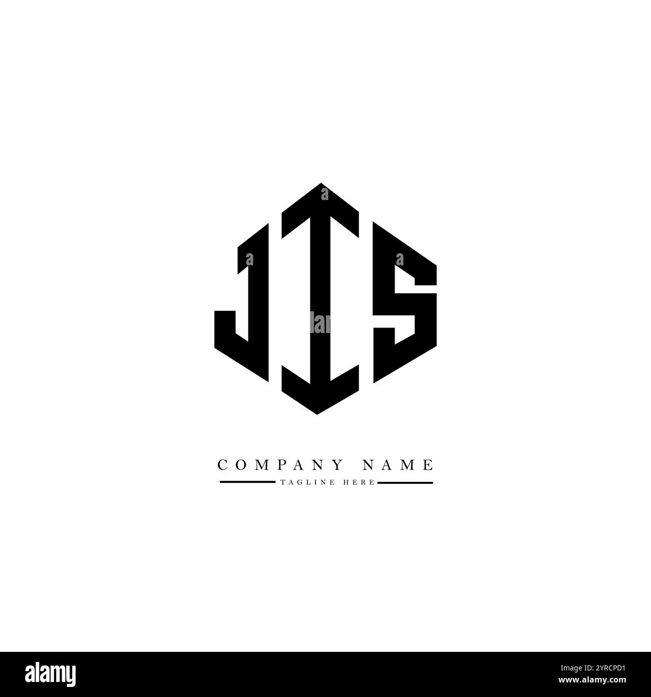 JIS letter logo design with polygon shape. JIS polygon and cube shape ...