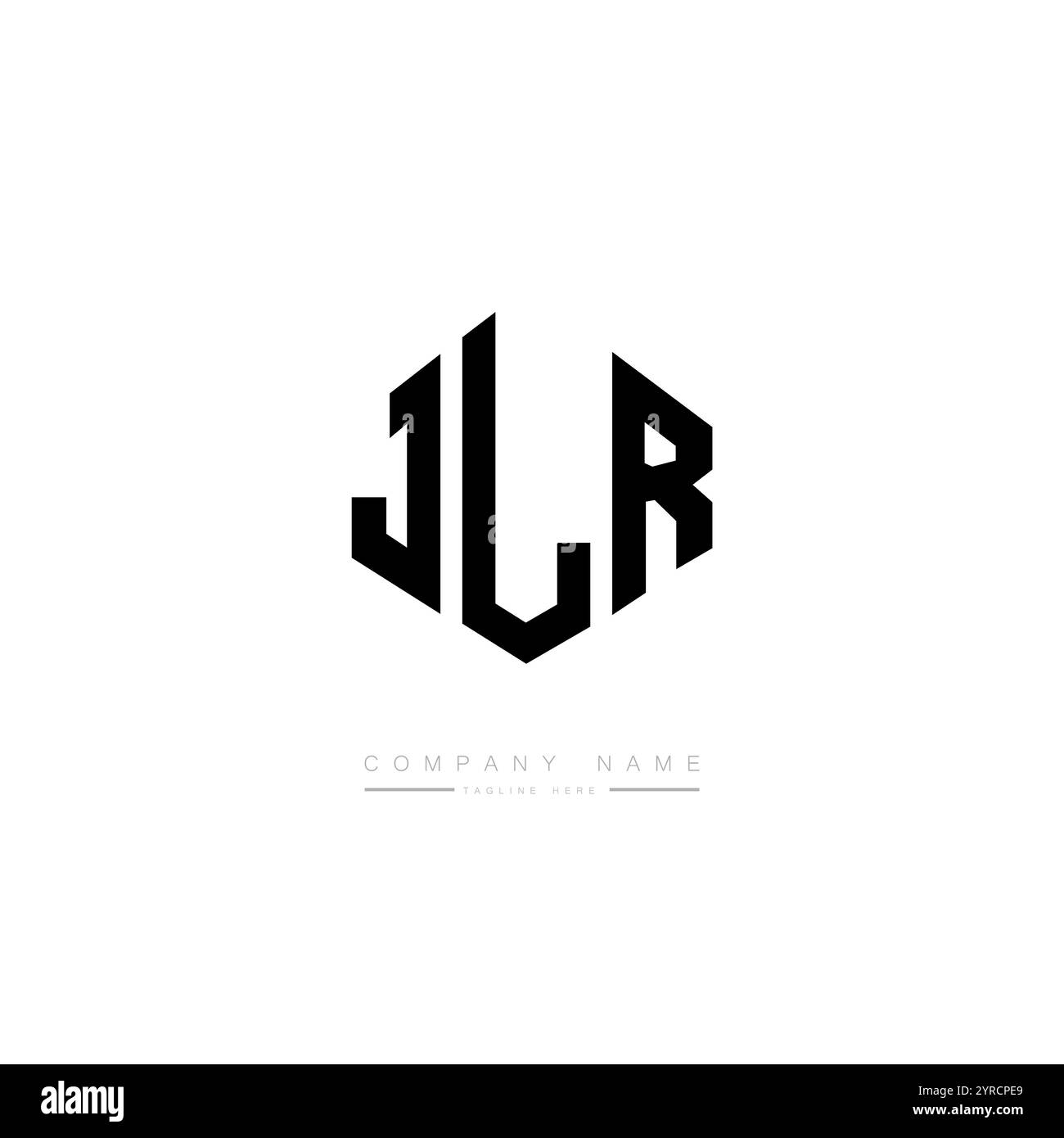 JLR letter logo design with polygon shape. JLR polygon and cube shape ...