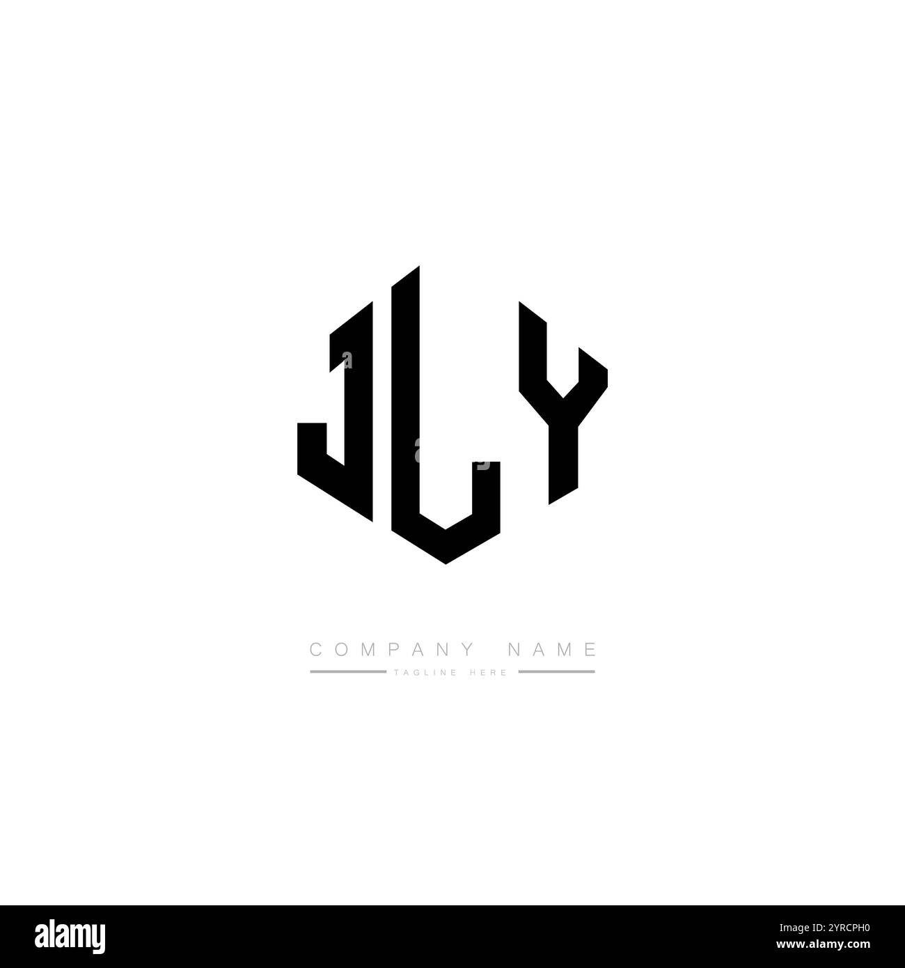 JLY letter logo design with polygon shape. JLY polygon and cube shape logo design. JLY hexagon ...