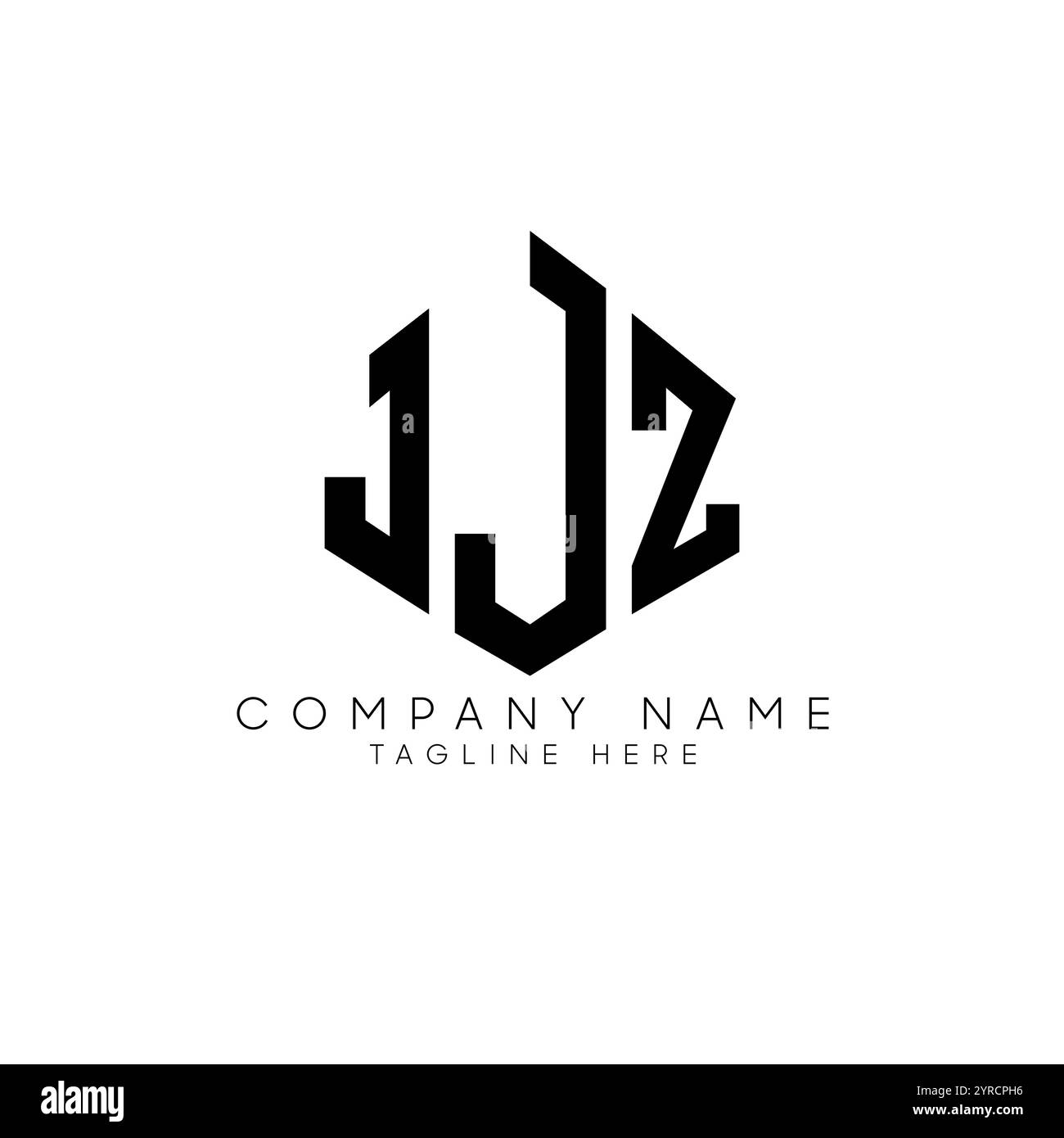 JJZ letter logo design with polygon shape. JJZ polygon and cube shape ...