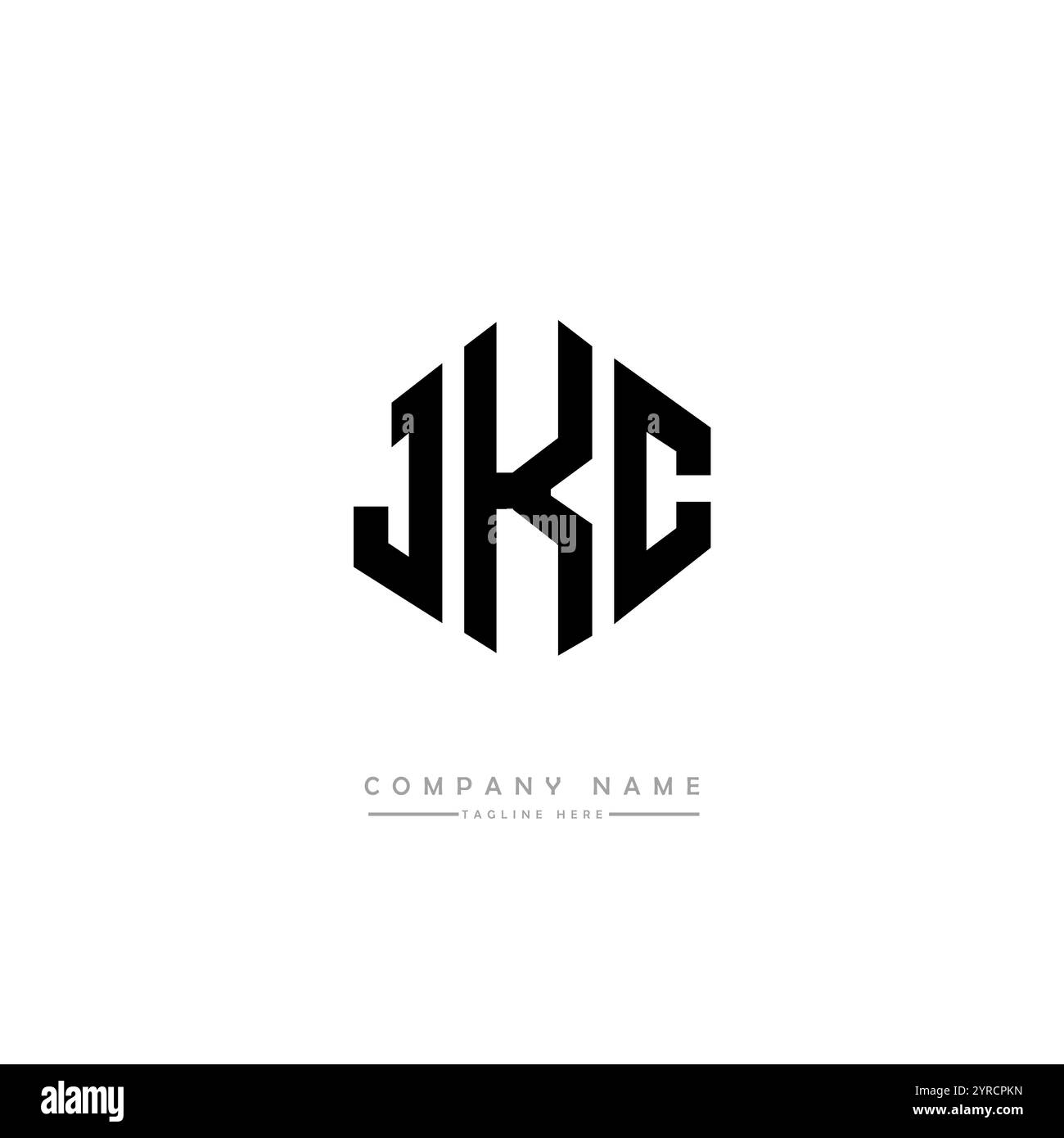 JKC letter logo design with polygon shape. JKC polygon and cube shape ...