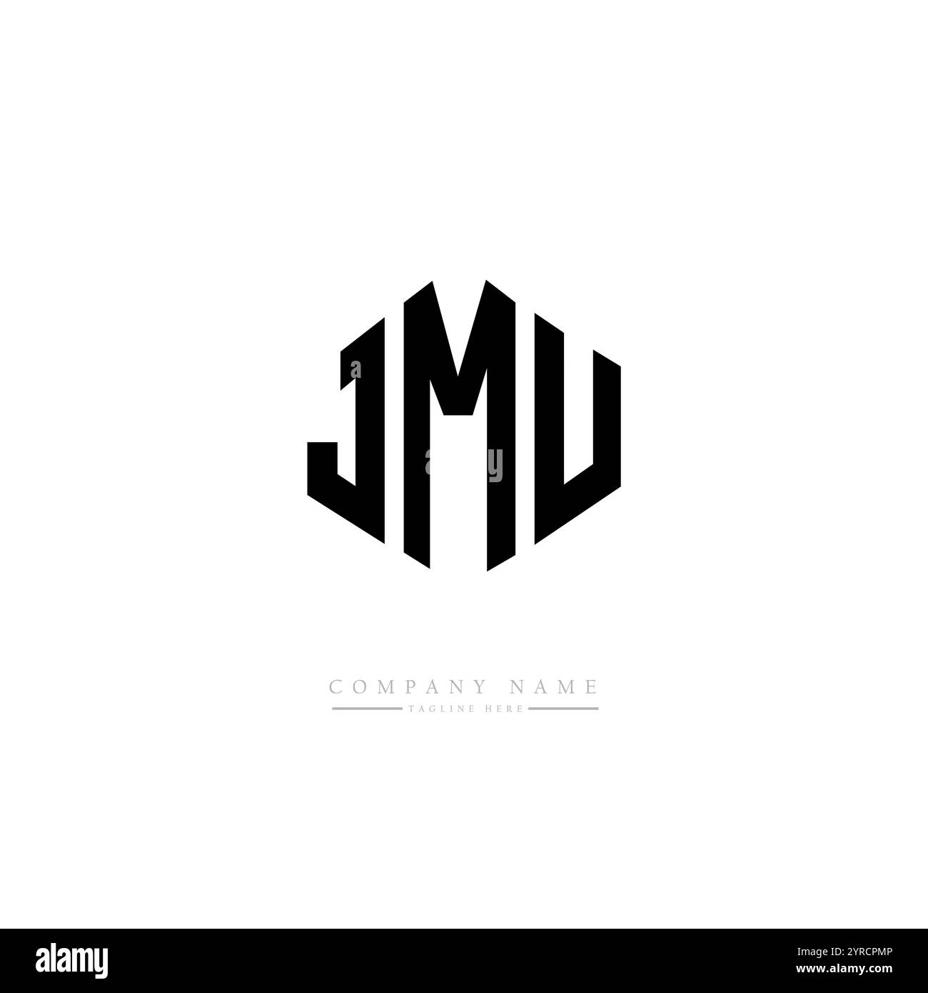 JMU letter logo design with polygon shape. JMU polygon and cube shape ...