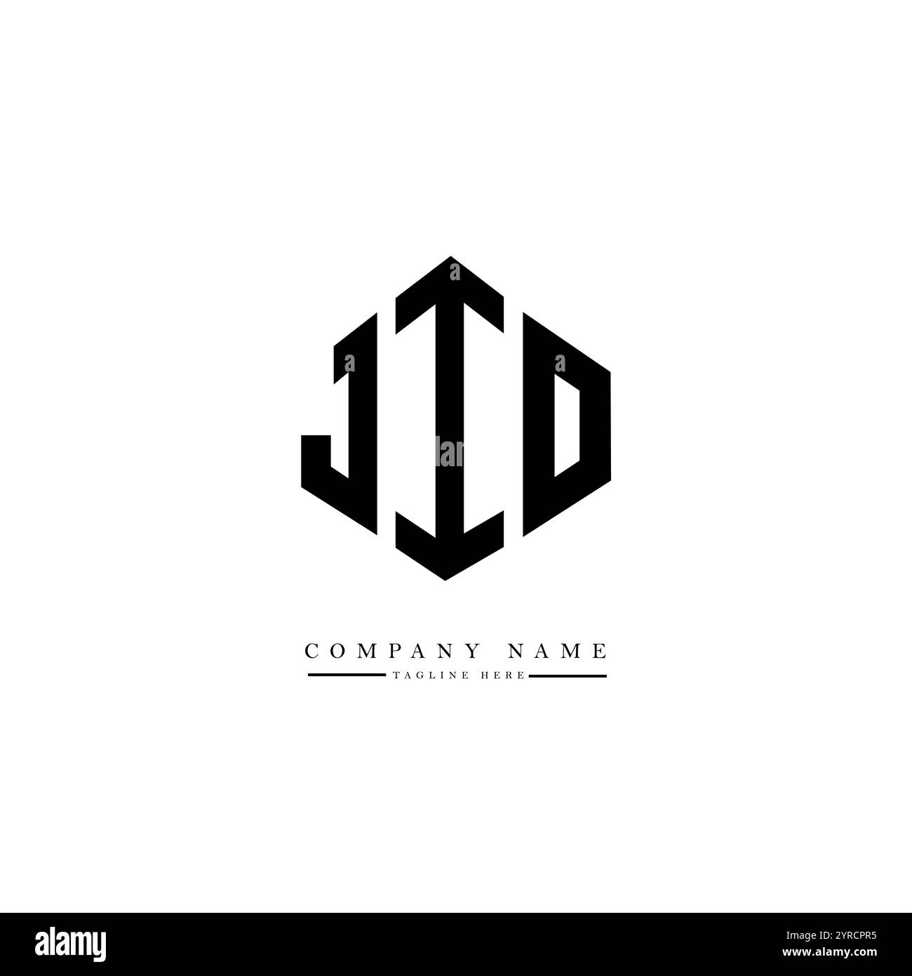 JIO letter logo design with polygon shape. JIO polygon and cube shape ...