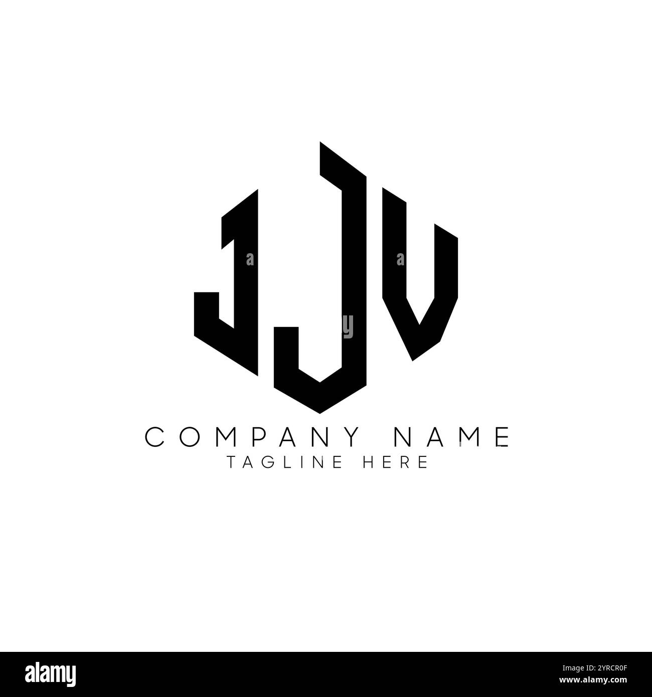 JJV letter logo design with polygon shape. JJV polygon and cube shape ...