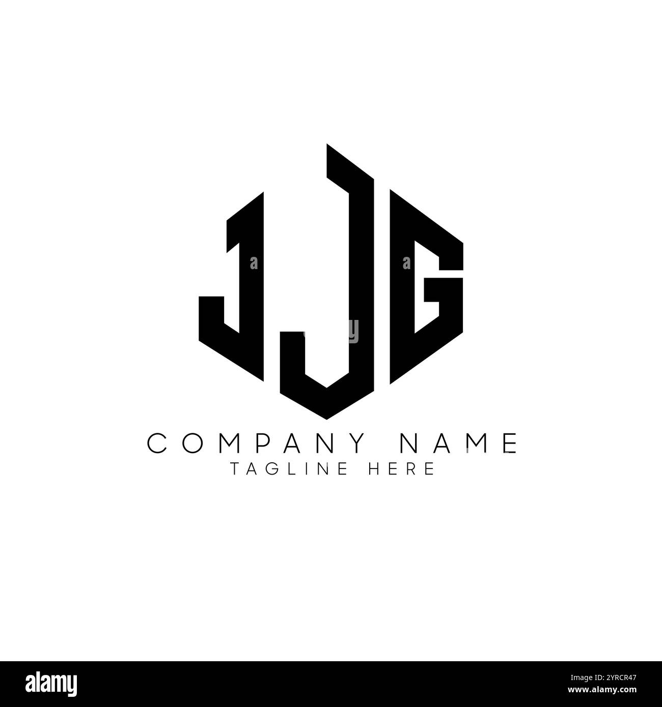 JJG letter logo design with polygon shape. JJG polygon and cube shape ...