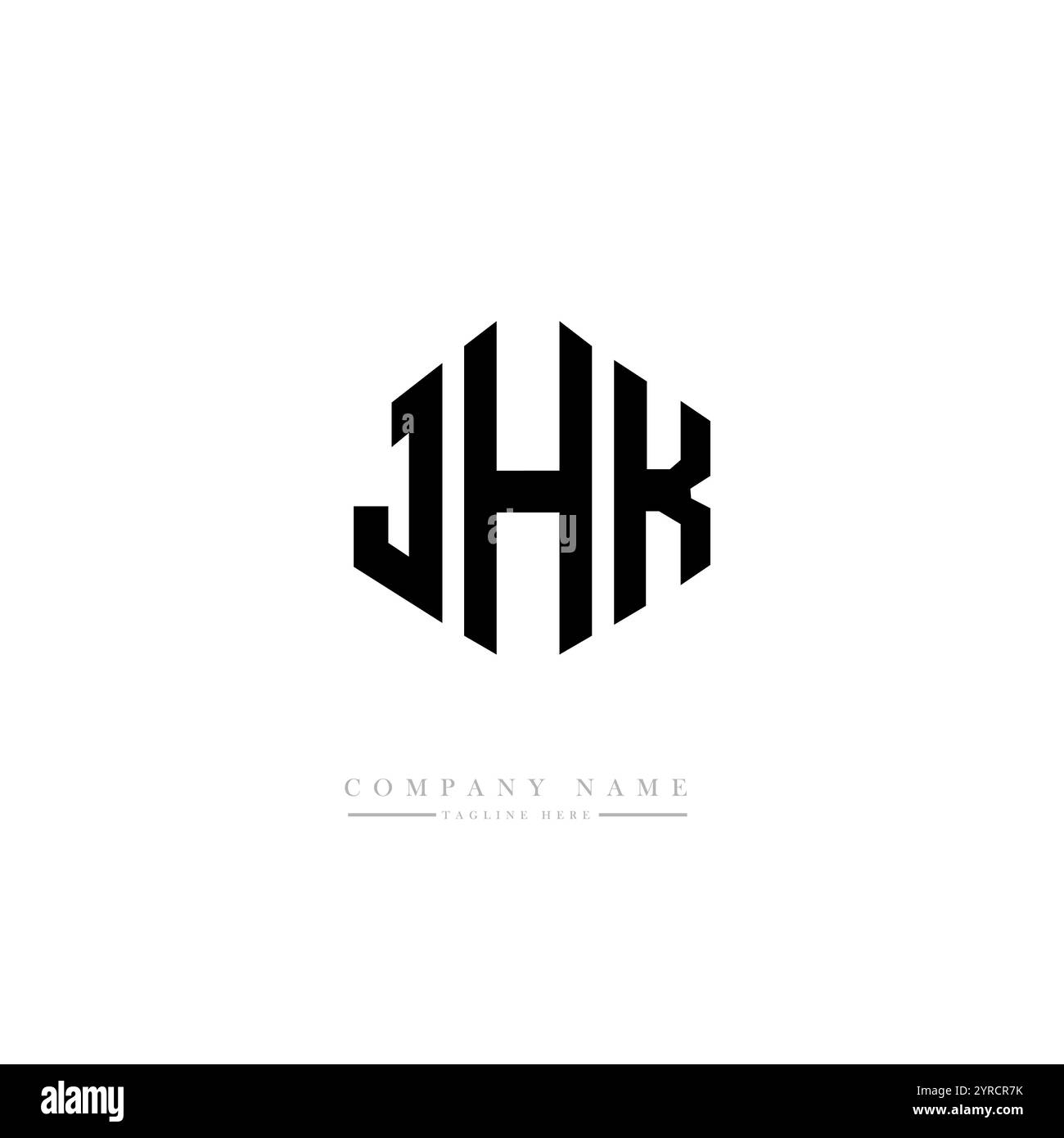JHK letter logo design with polygon shape. JHK polygon and cube shape ...