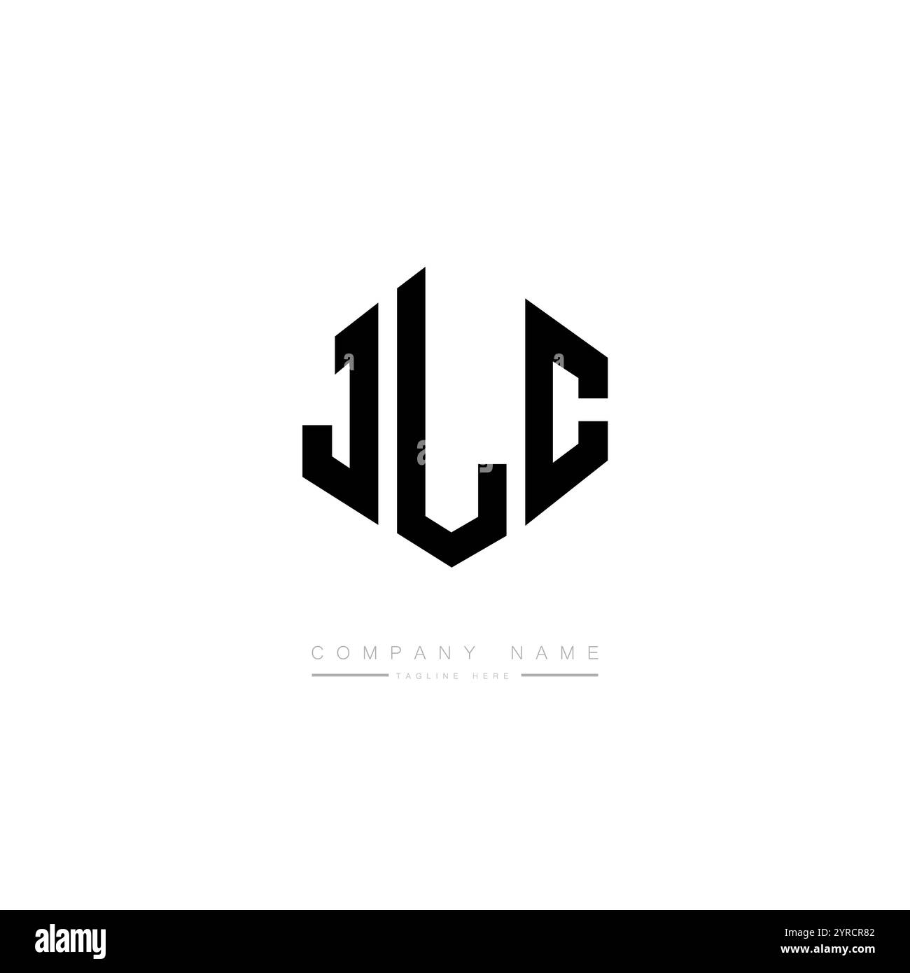 JLC letter logo design with polygon shape. JLC polygon and cube shape ...