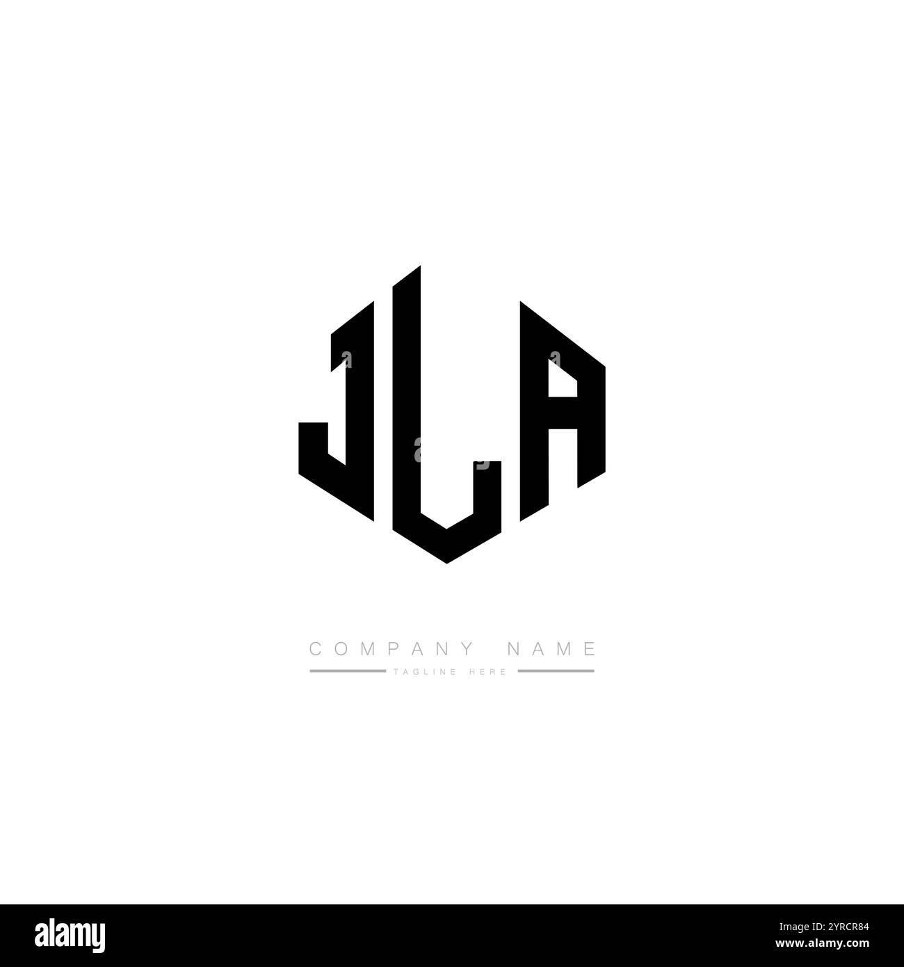 JLA letter logo design with polygon shape. JLA polygon and cube shape ...