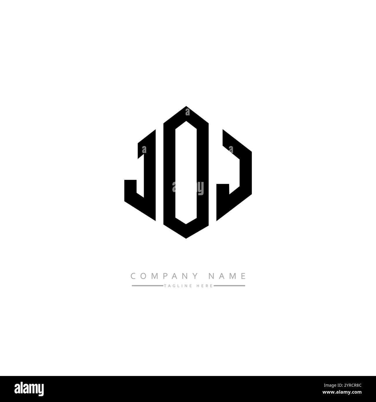 JOJ letter logo design with polygon shape. JOJ polygon and cube shape ...