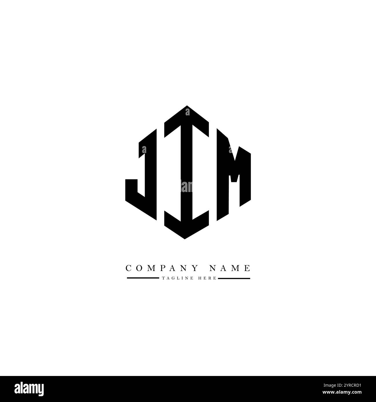 JIM letter logo design with polygon shape. JIM polygon and cube shape ...