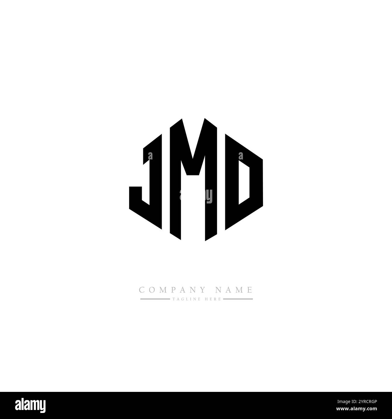 JMO letter logo design with polygon shape. JMO polygon and cube shape ...