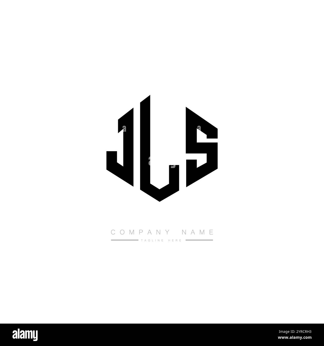 JLS letter logo design with polygon shape. JLS polygon and cube shape ...