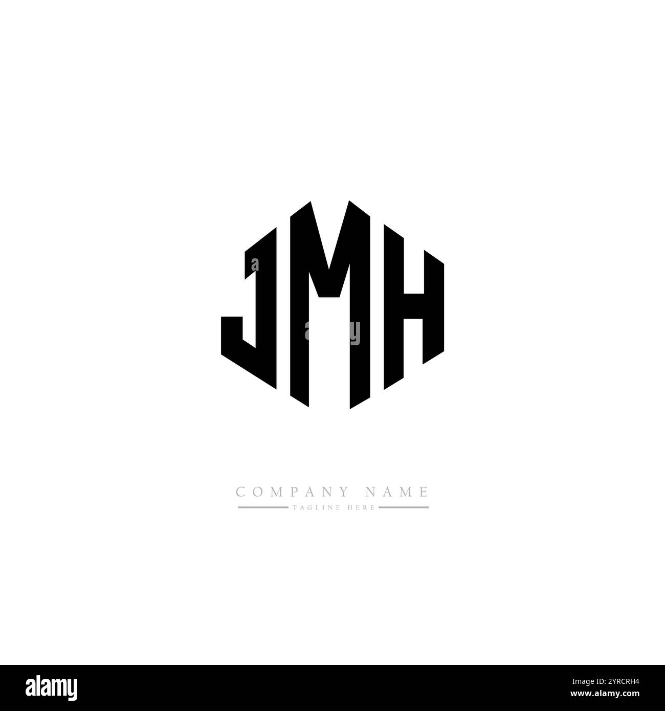 JMH letter logo design with polygon shape. JMH polygon and cube shape logo design. JMH hexagon ...