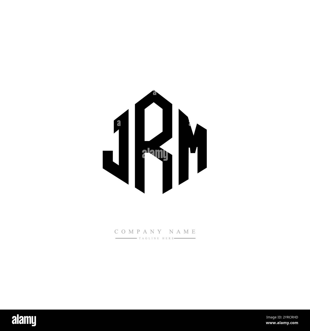 JRM letter logo design with polygon shape. JRM polygon and cube shape ...