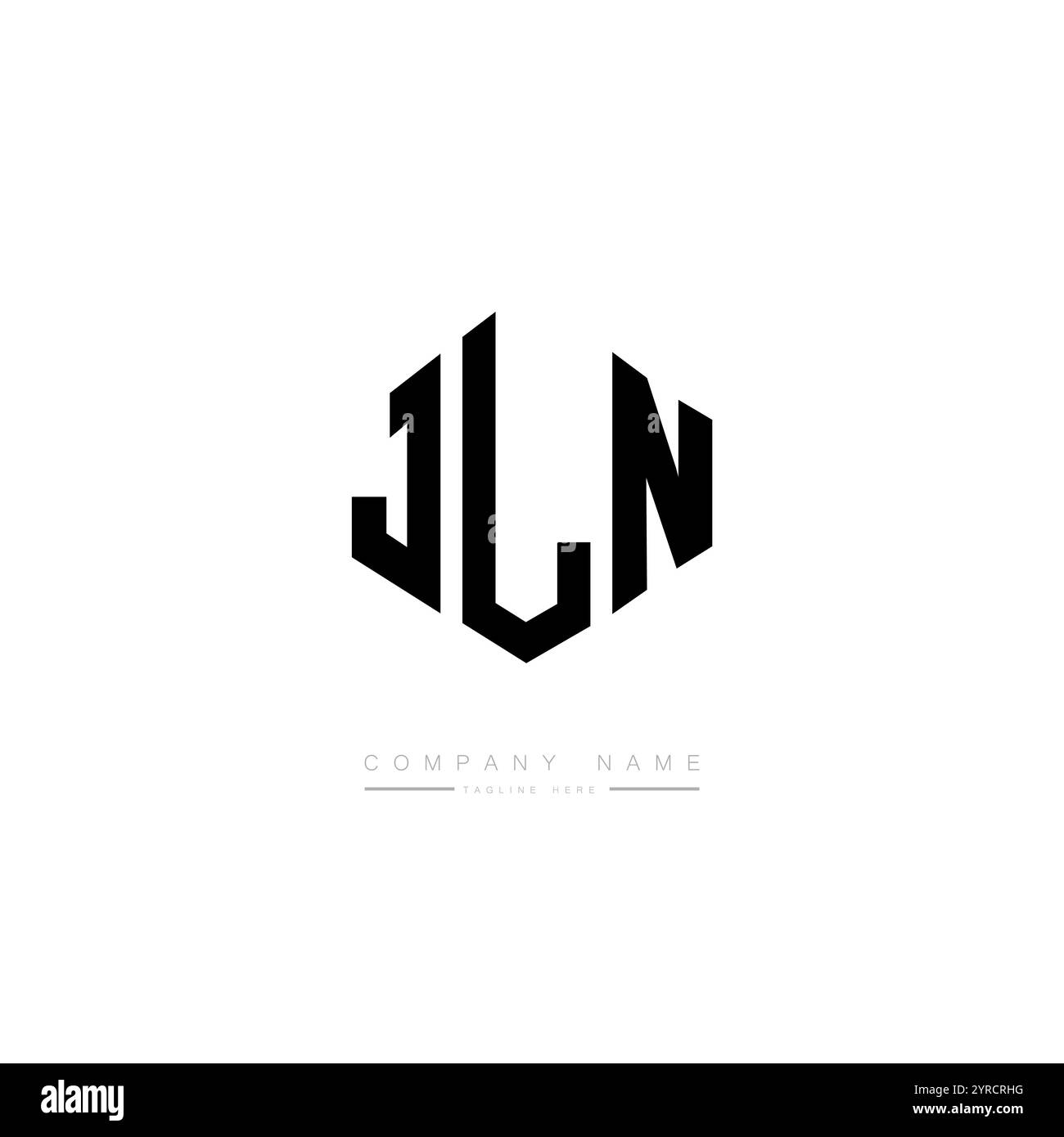 JLN letter logo design with polygon shape. JLN polygon and cube shape ...
