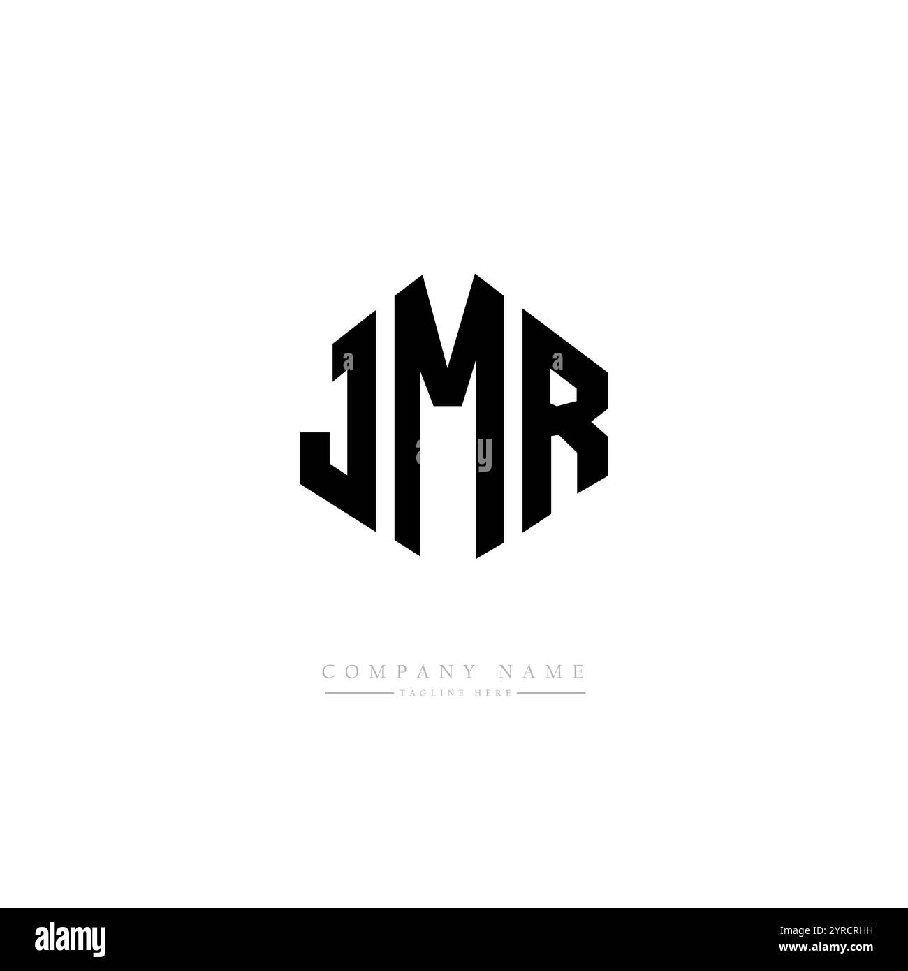 JMR letter logo design with polygon shape. JMR polygon and cube shape ...