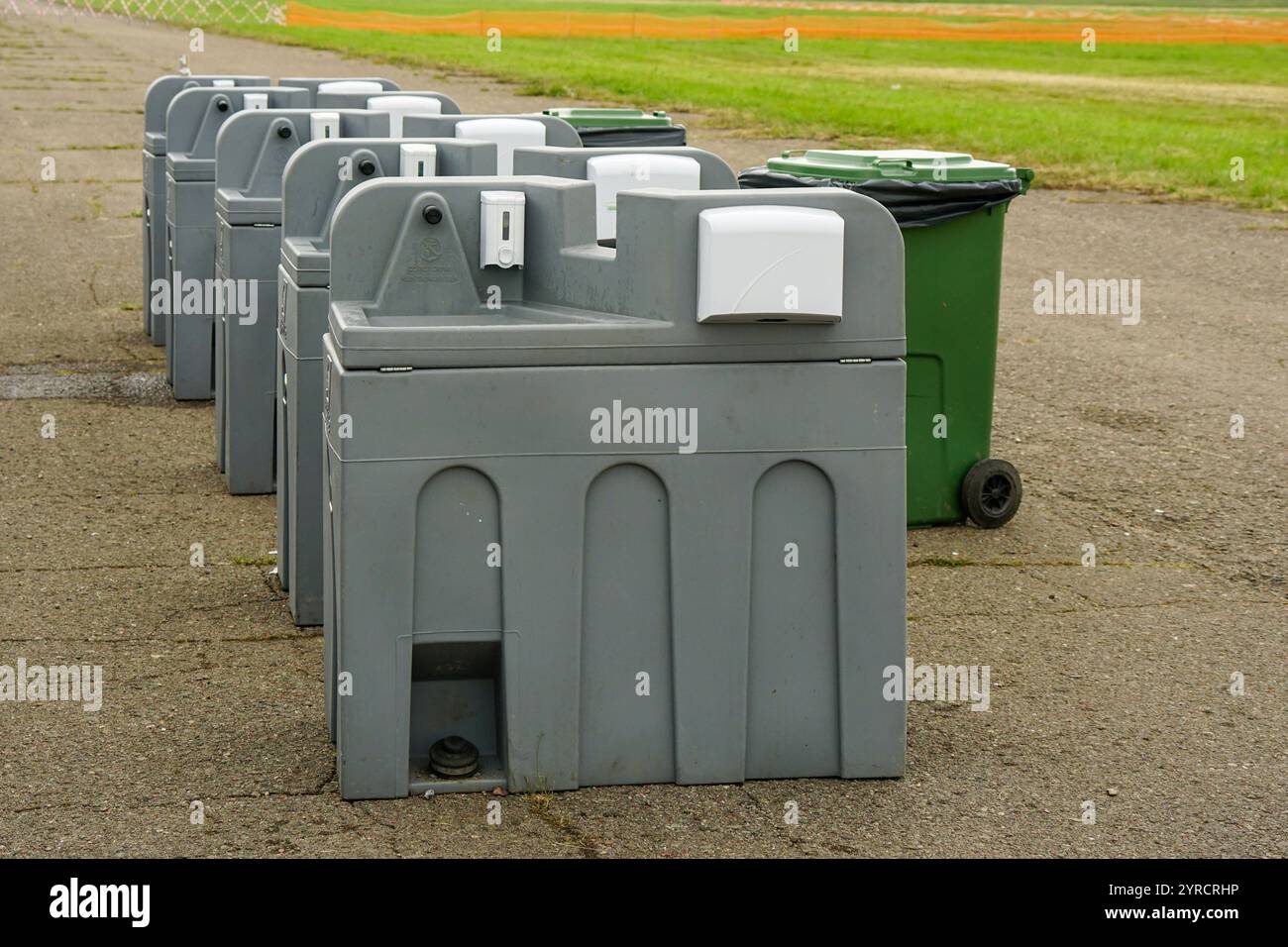 Movable multiple mobile plastic hand washing sinks block during events ...