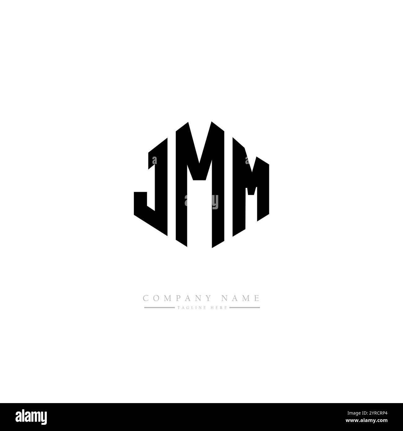 JMM letter logo design with polygon shape. JMM polygon and cube shape ...