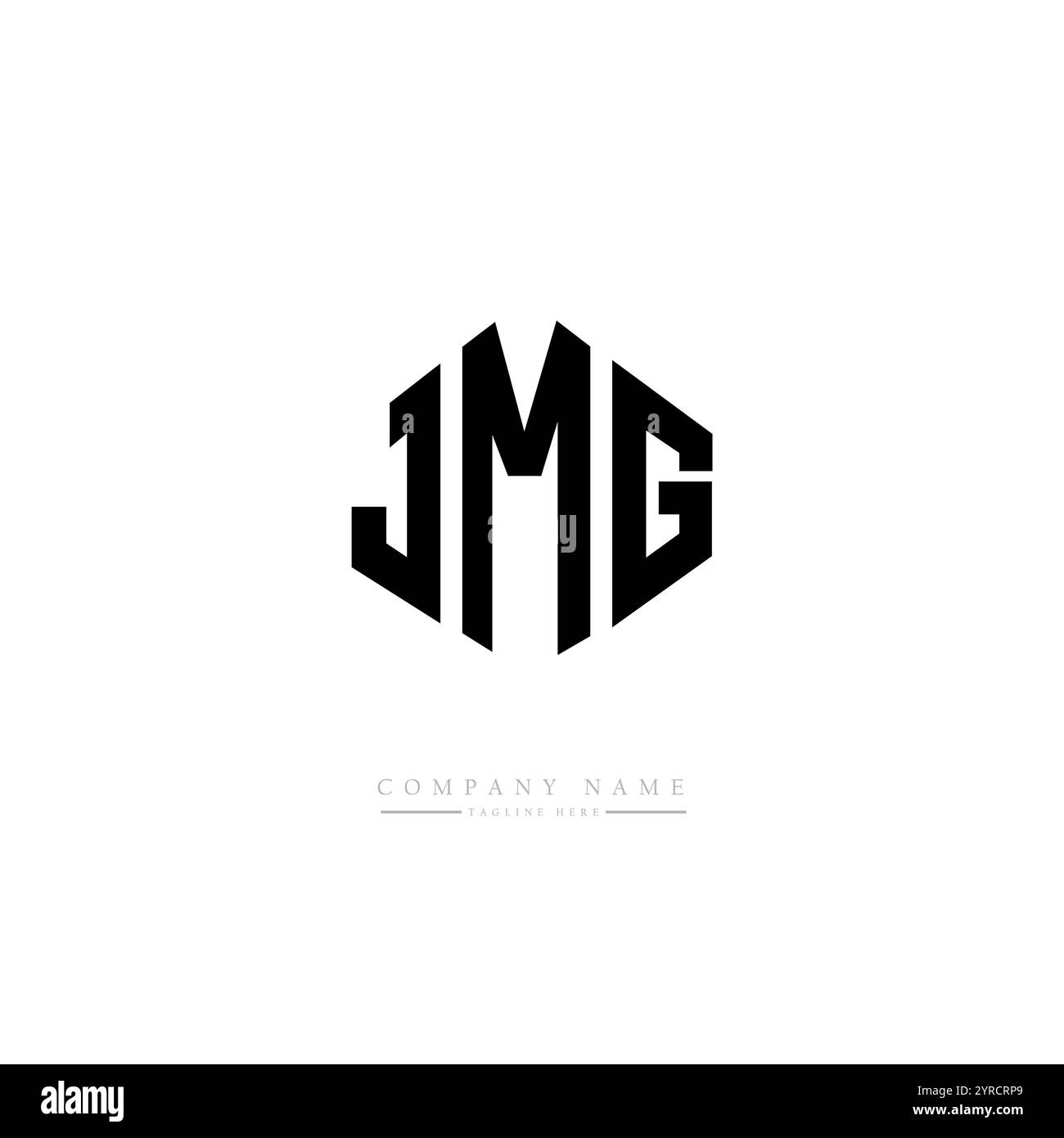 JMG letter logo design with polygon shape. JMG polygon and cube shape ...