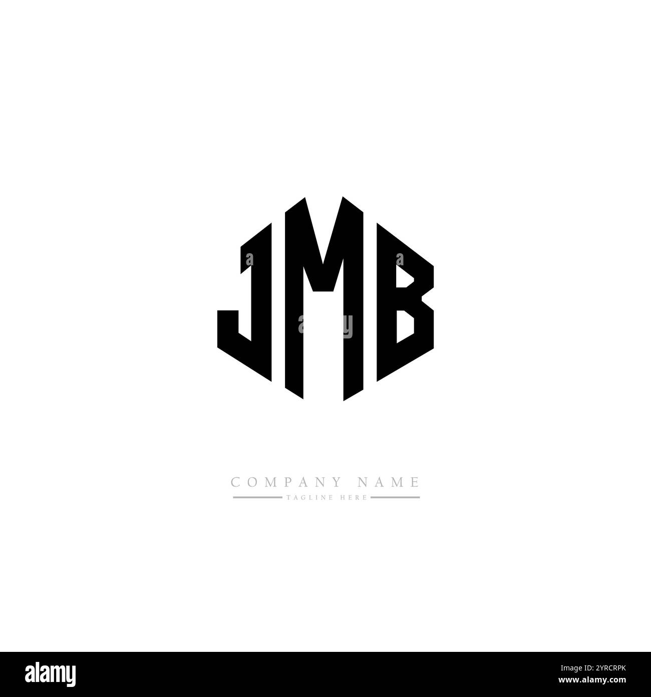 JMB letter logo design with polygon shape. JMB polygon and cube shape ...