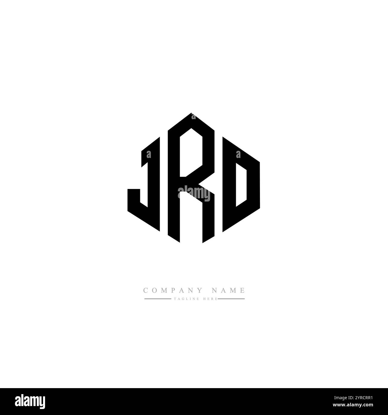 JRO letter logo design with polygon shape. JRO polygon and cube shape ...