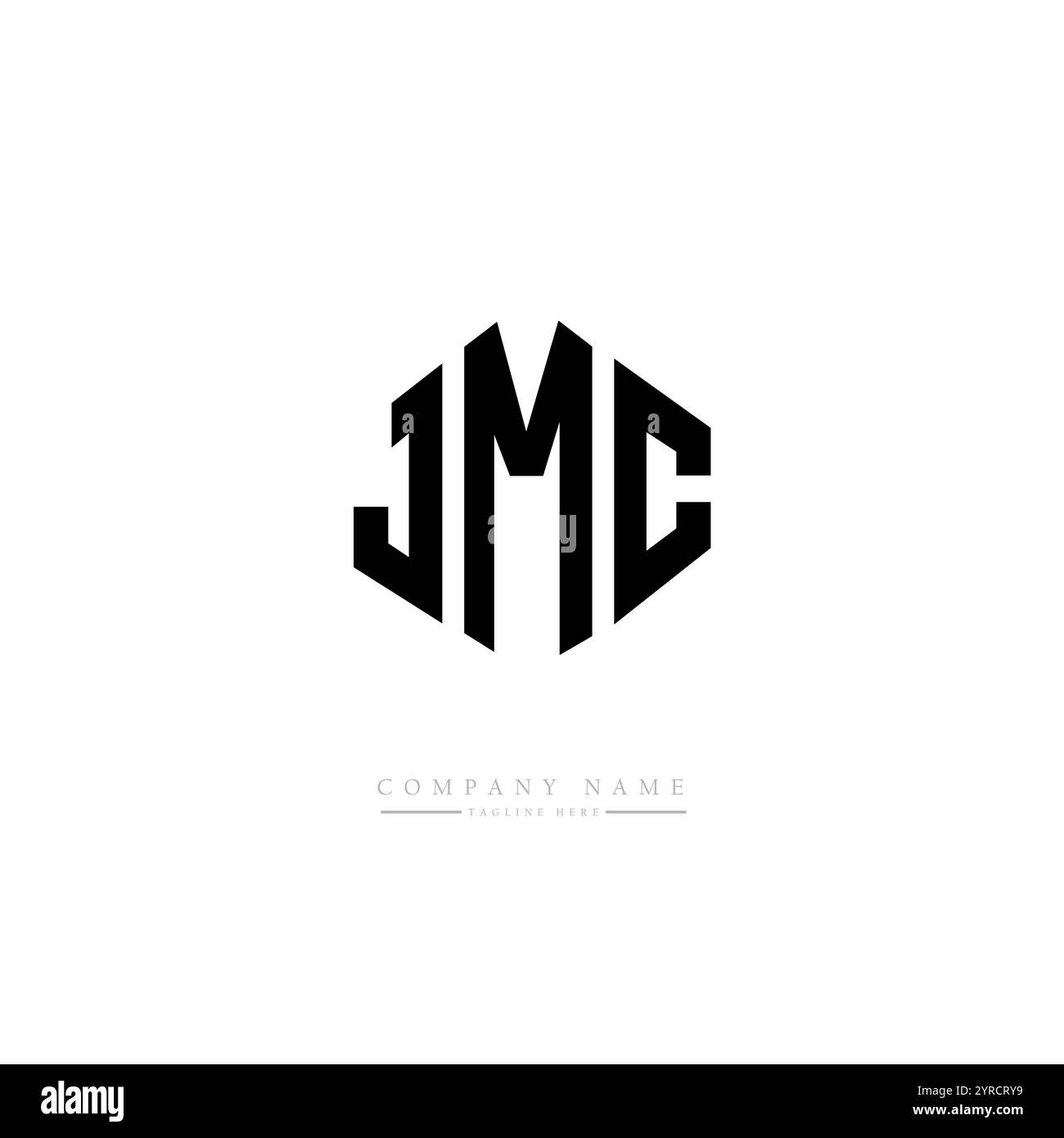 JMC letter logo design with polygon shape. JMC polygon and cube shape ...