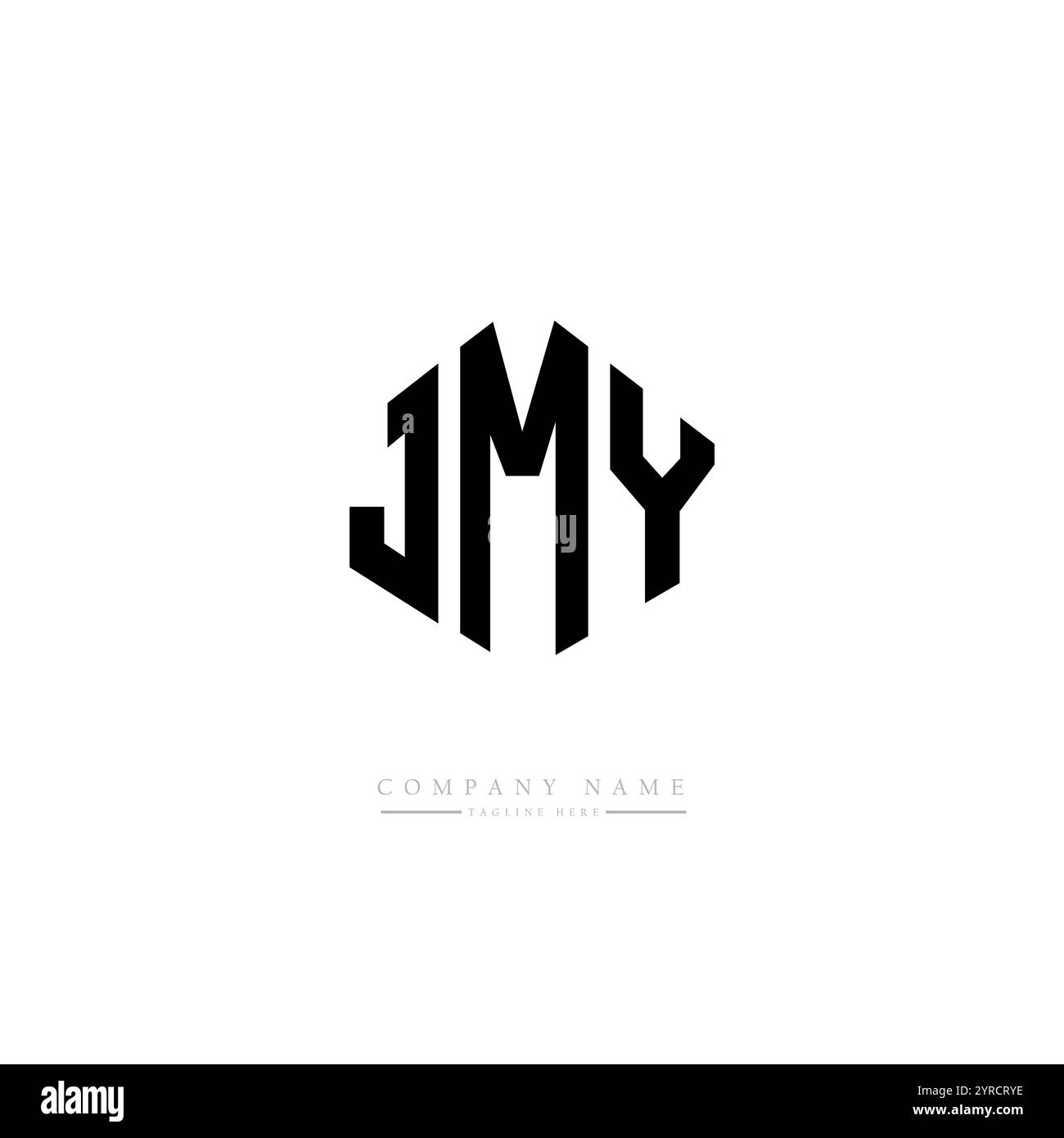 JMY letter logo design with polygon shape. JMY polygon and cube shape ...