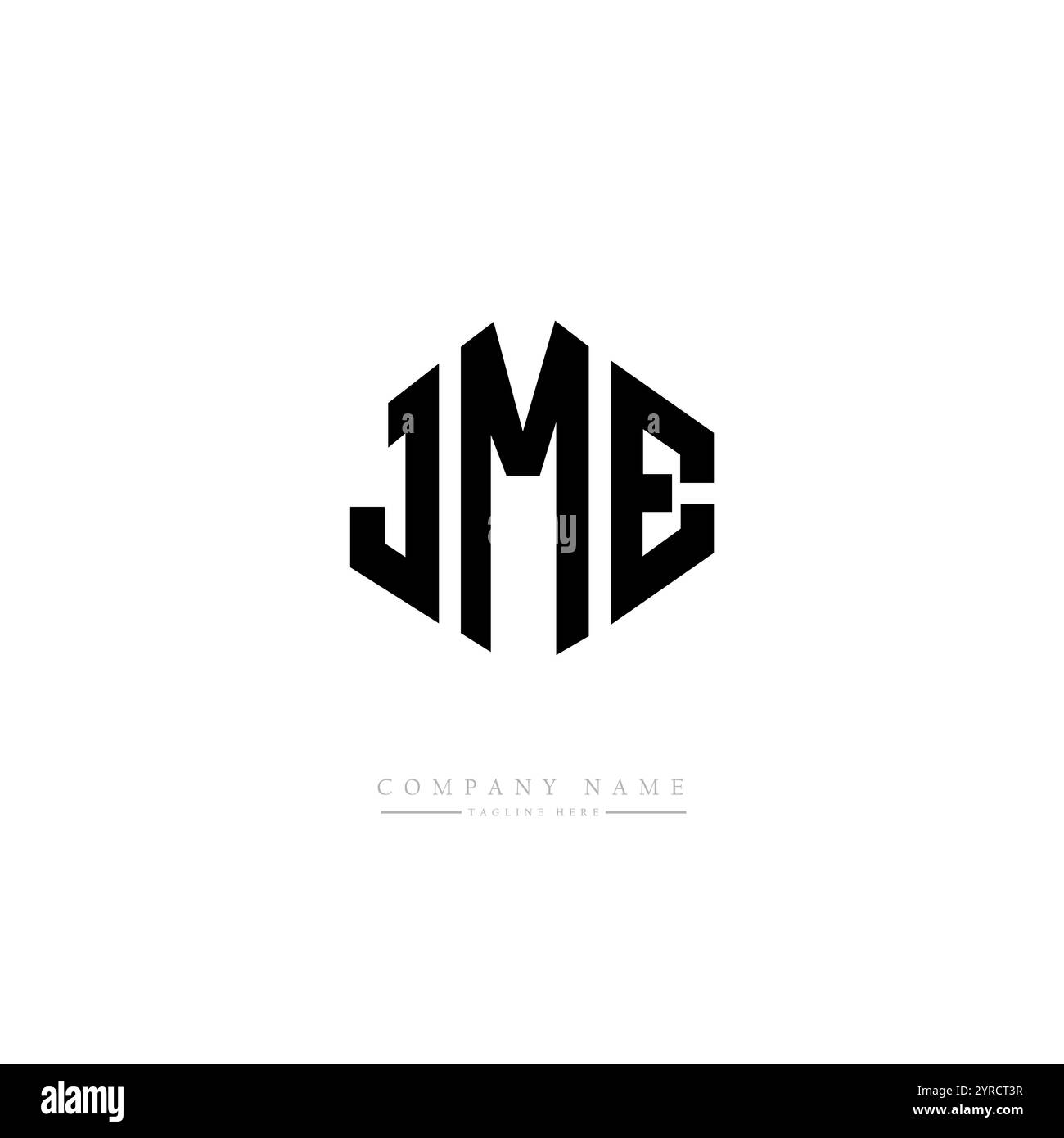 JME letter logo design with polygon shape. JME polygon and cube shape ...