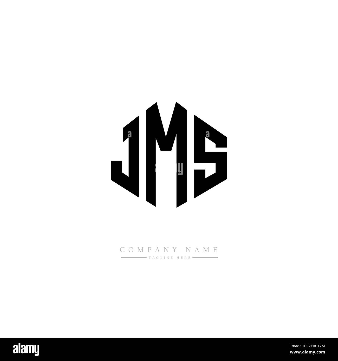 JMS letter logo design with polygon shape. JMS polygon and cube shape ...