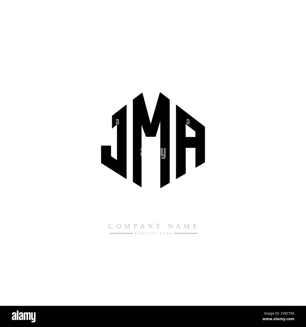 JMA letter logo design with polygon shape. JMA polygon and cube shape ...