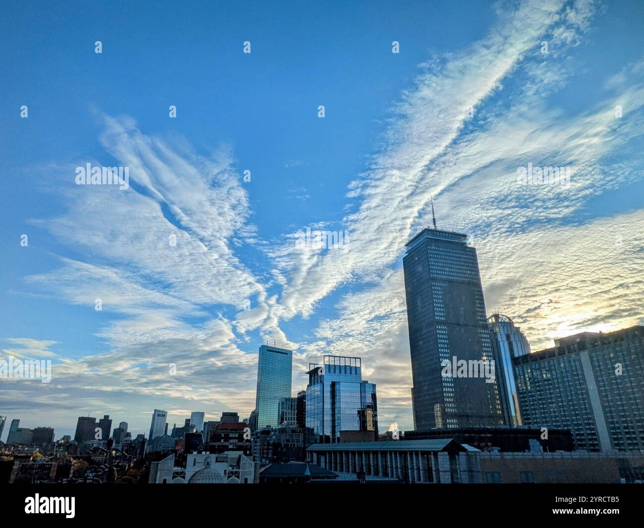 Skyline skyscrapers boston road hi-res stock photography and images - Alamy