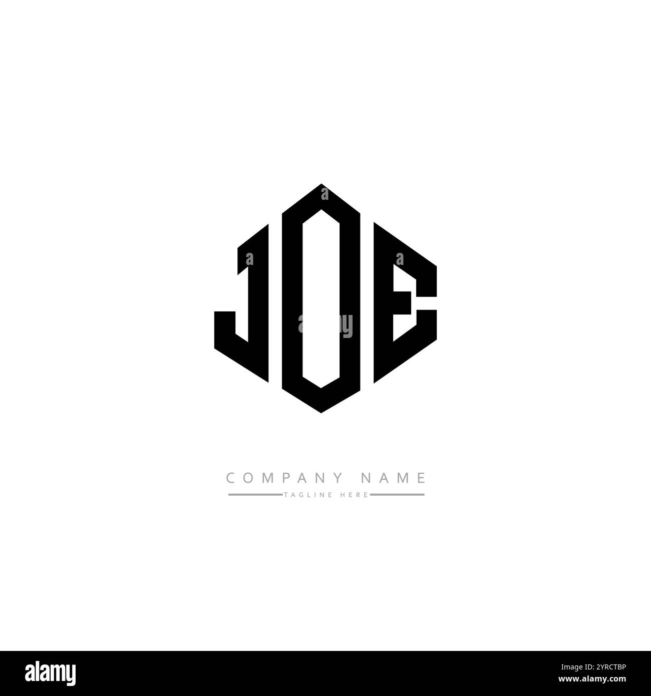 JOE letter logo design with polygon shape. JOE polygon and cube shape ...