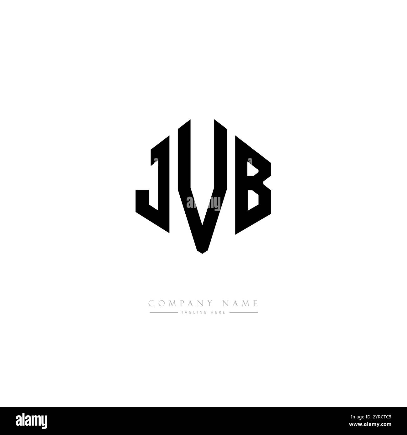 JVB letter logo design with polygon shape. JVB polygon and cube shape logo design. JVB hexagon ...