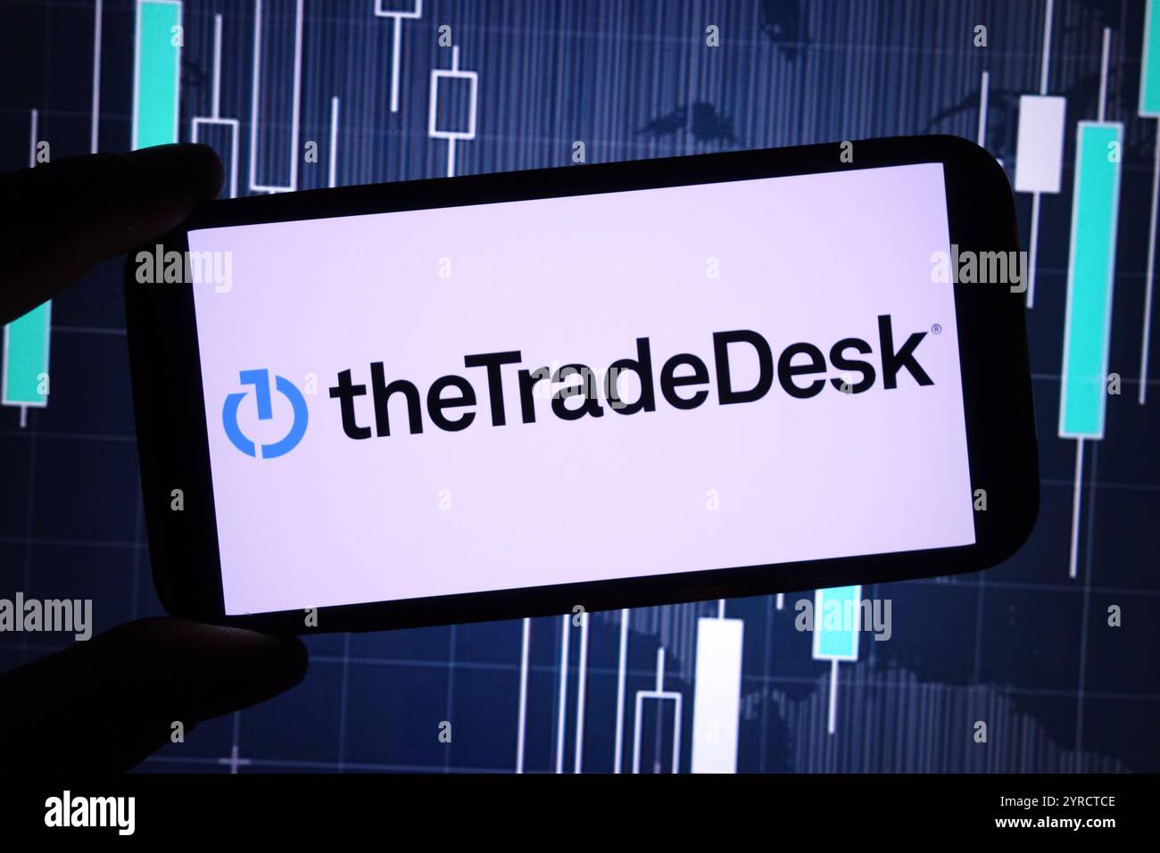 In this photo illustration, the Trade Desk company logo is seen ...