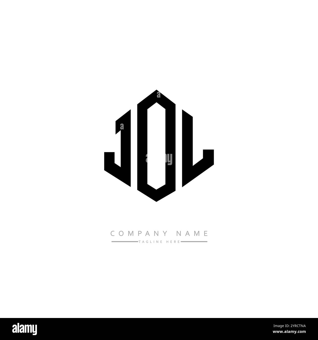 JOL letter logo design with polygon shape. JOL polygon and cube shape ...