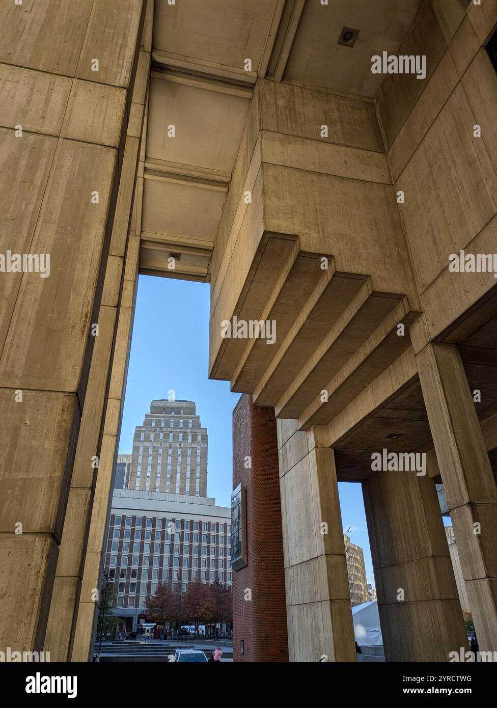 Boston City Hall on a clear blue day Stock Photo - Alamy