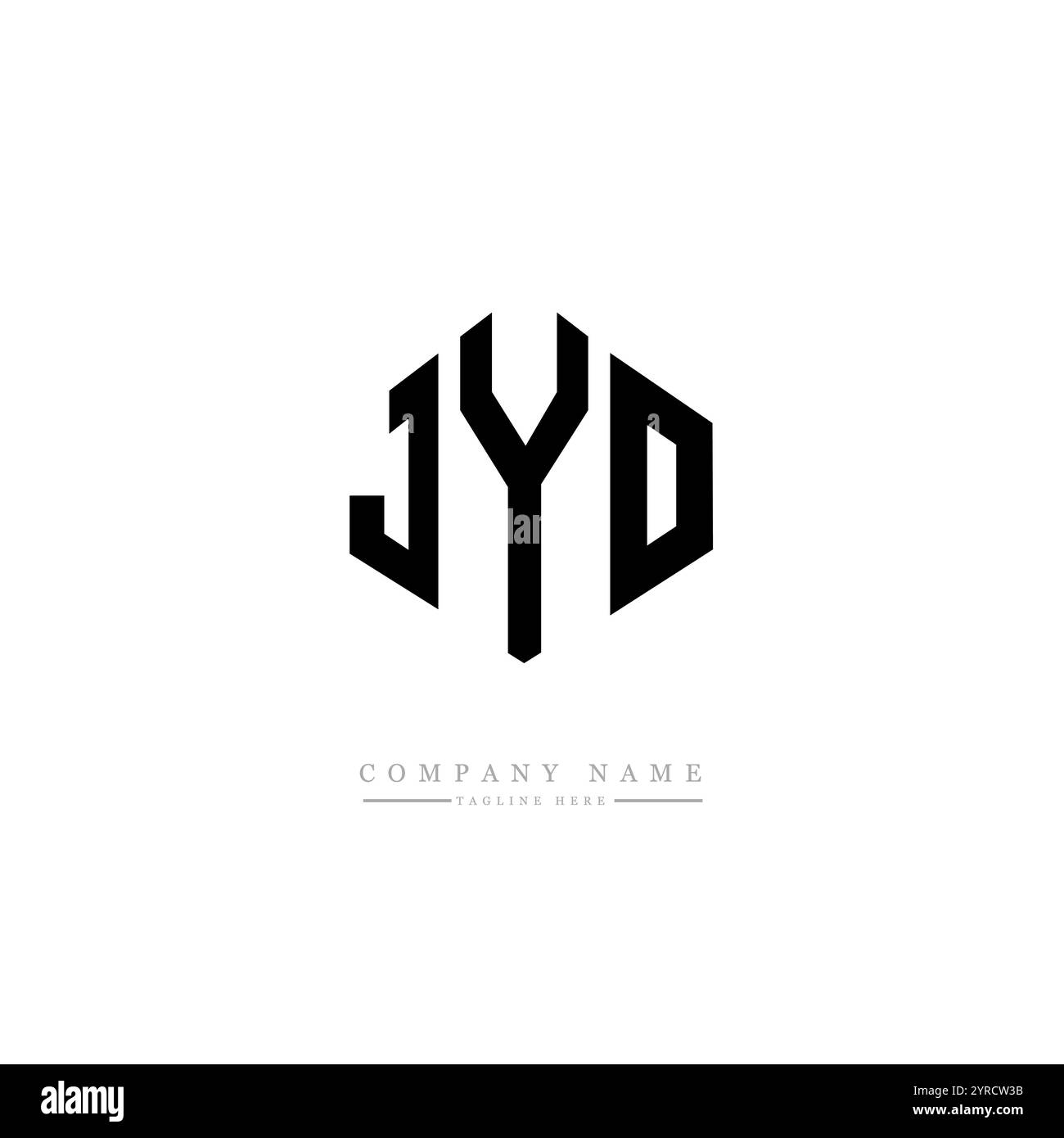 JYO letter logo design with polygon shape. JYO polygon and cube shape ...