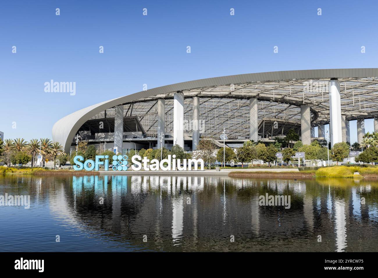 Sofi Stadium is home to the NFL Los Angles Rams and Chargers. The state ...