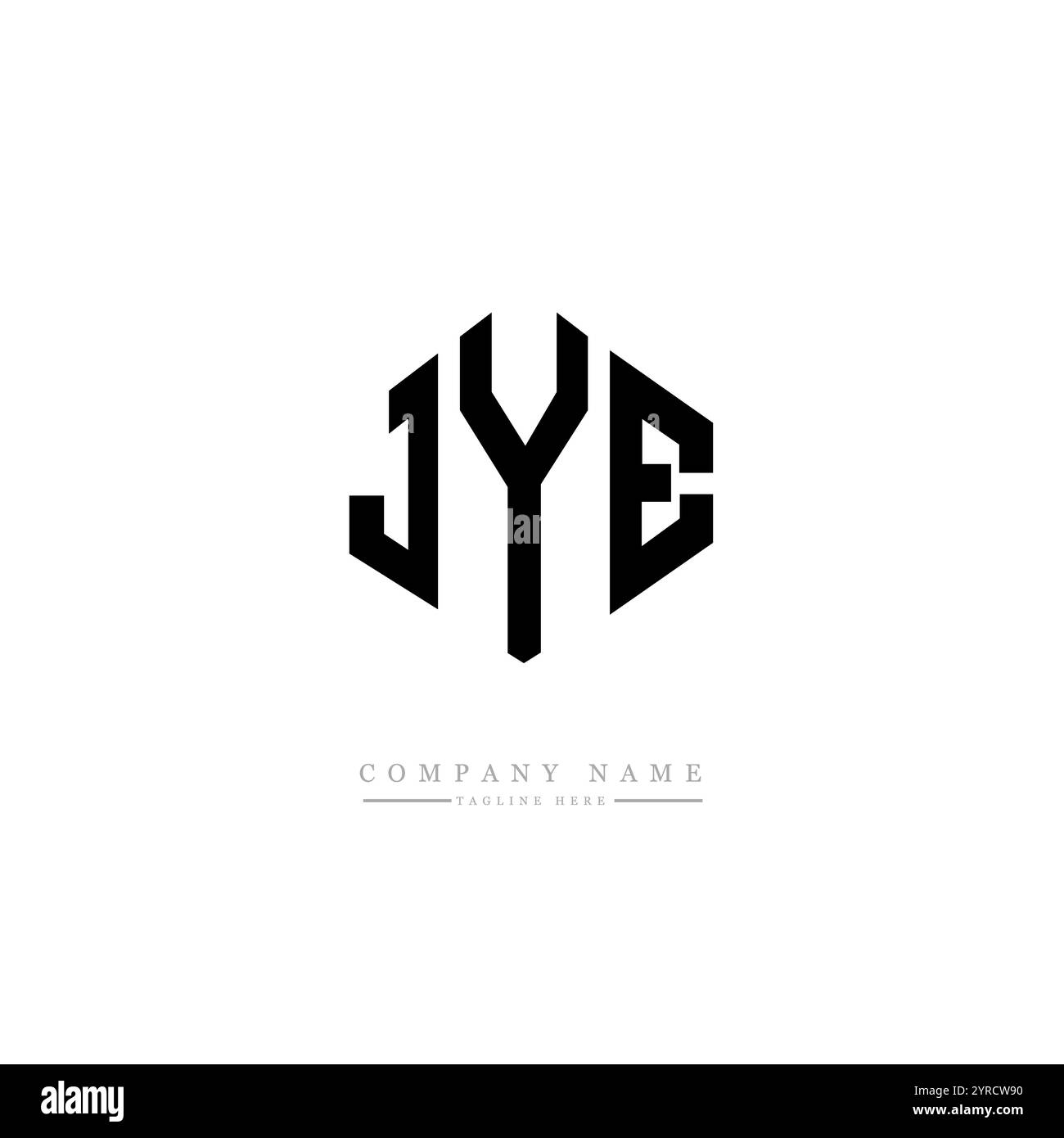 JYE letter logo design with polygon shape. JYE polygon and cube shape ...