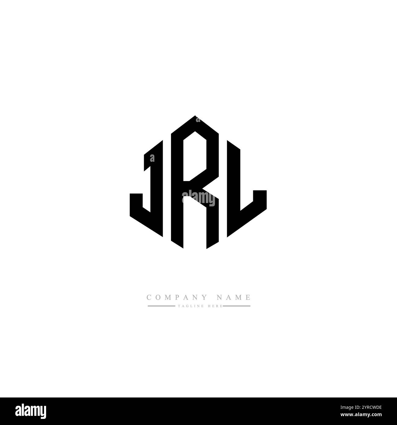 JRL letter logo design with polygon shape. JRL polygon and cube shape ...